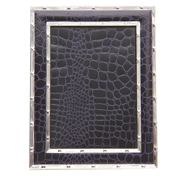 Faux Crocodile Silver Plated Photo Frame Purple – Rarity-Giftware
